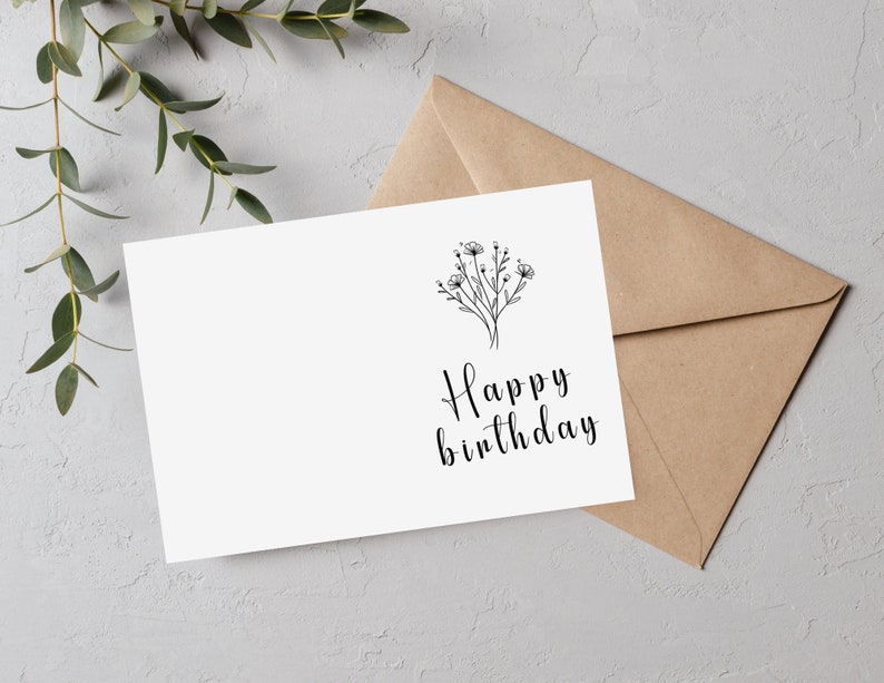 Printable Birthday Card | Instant Download PDF/JPG | Greeting Card ...