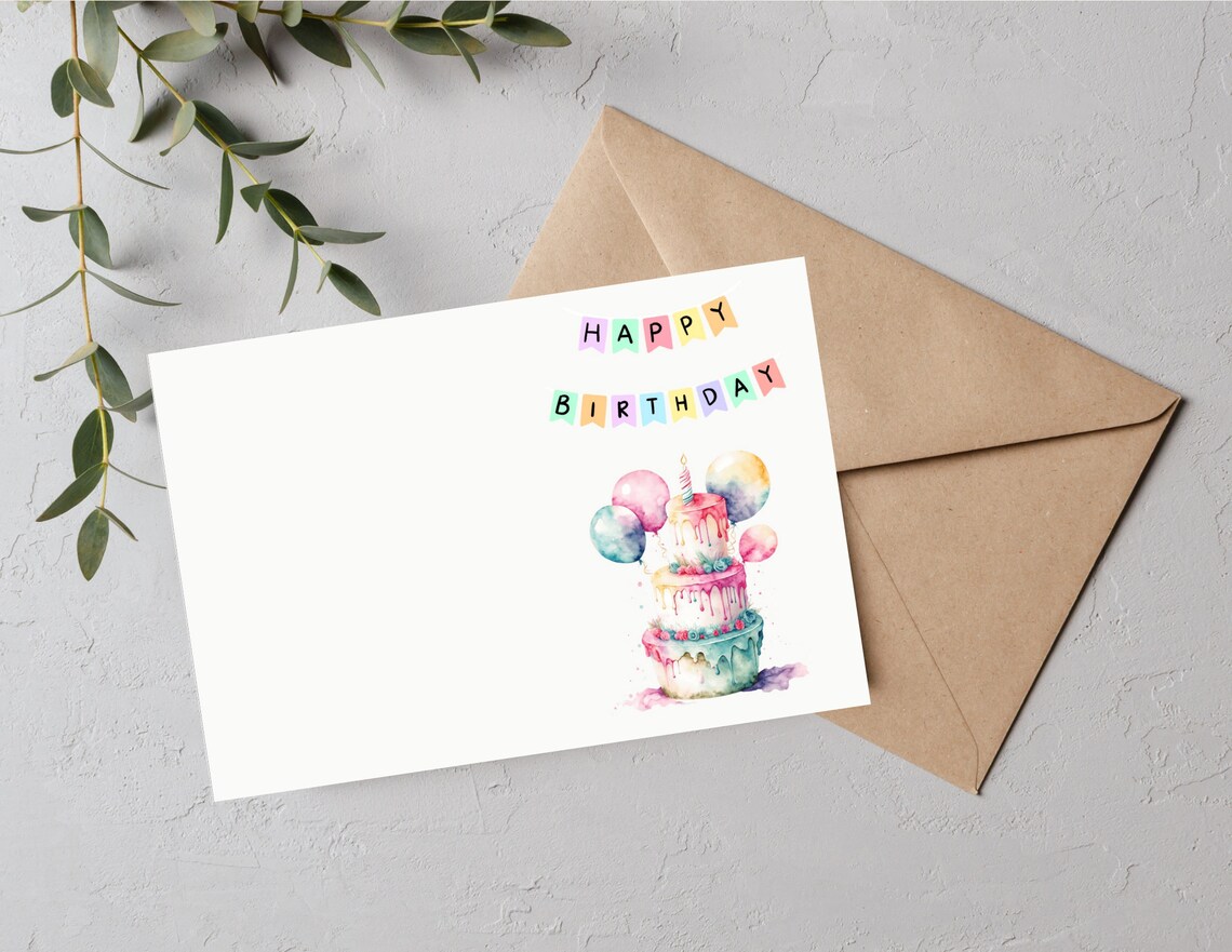 Printable Birthday Card | Instant Download PDF/JPG | Greeting Card ...