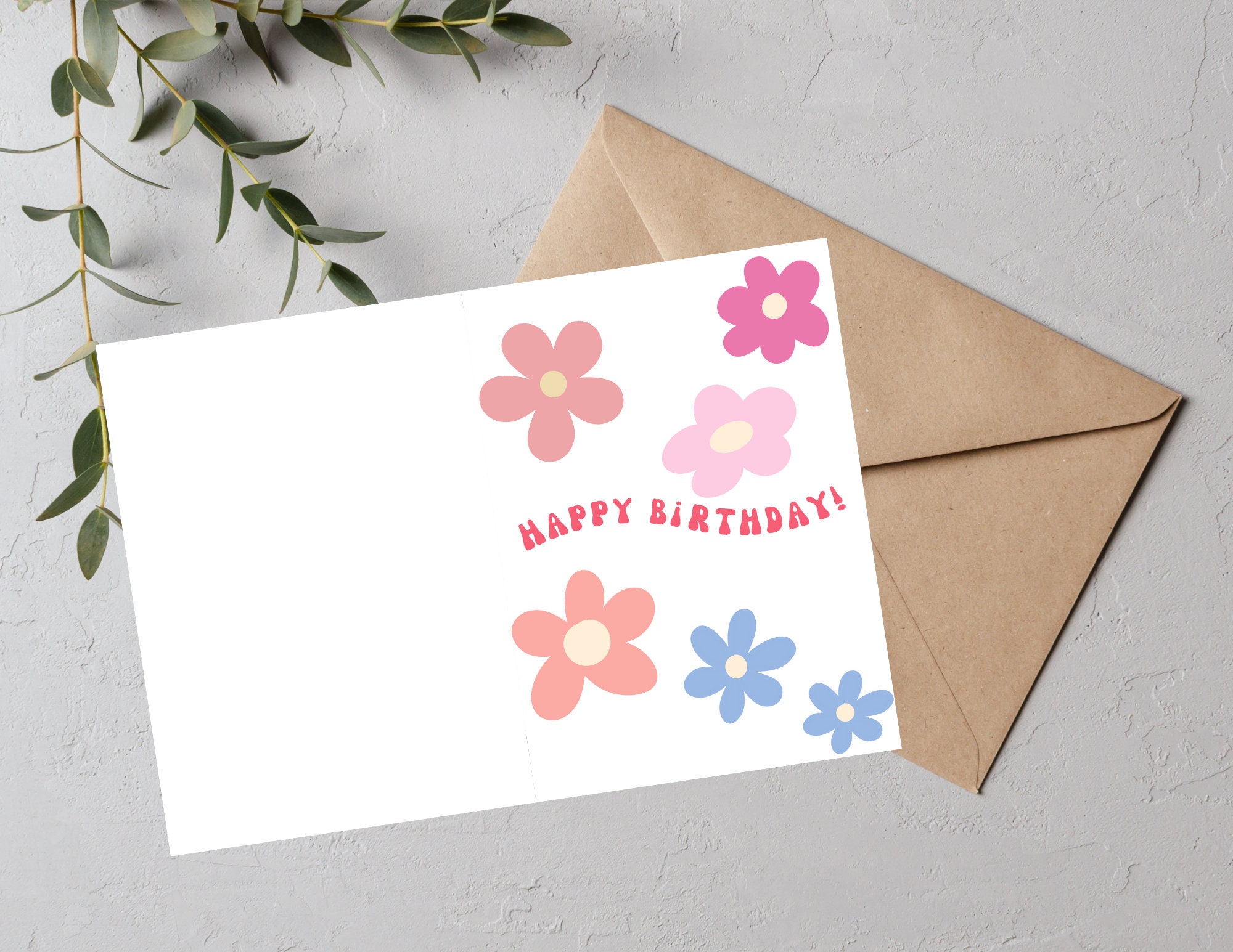 Printable Birthday Cards, Instant Download, Happy Birthday Greeting ...