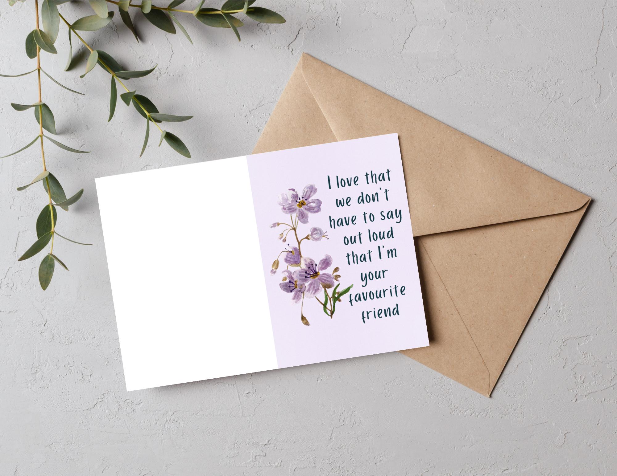 Printable Friendship Day, Instant Download, Card for Best Friend ...