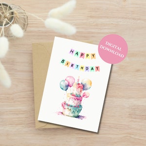 Printable Birthday Card | Instant Download PDF/JPG | Greeting Card ...