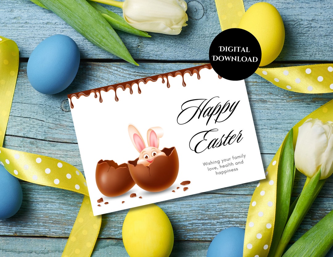Printable Easter Card With Instant Download - Digital Greeting for ...