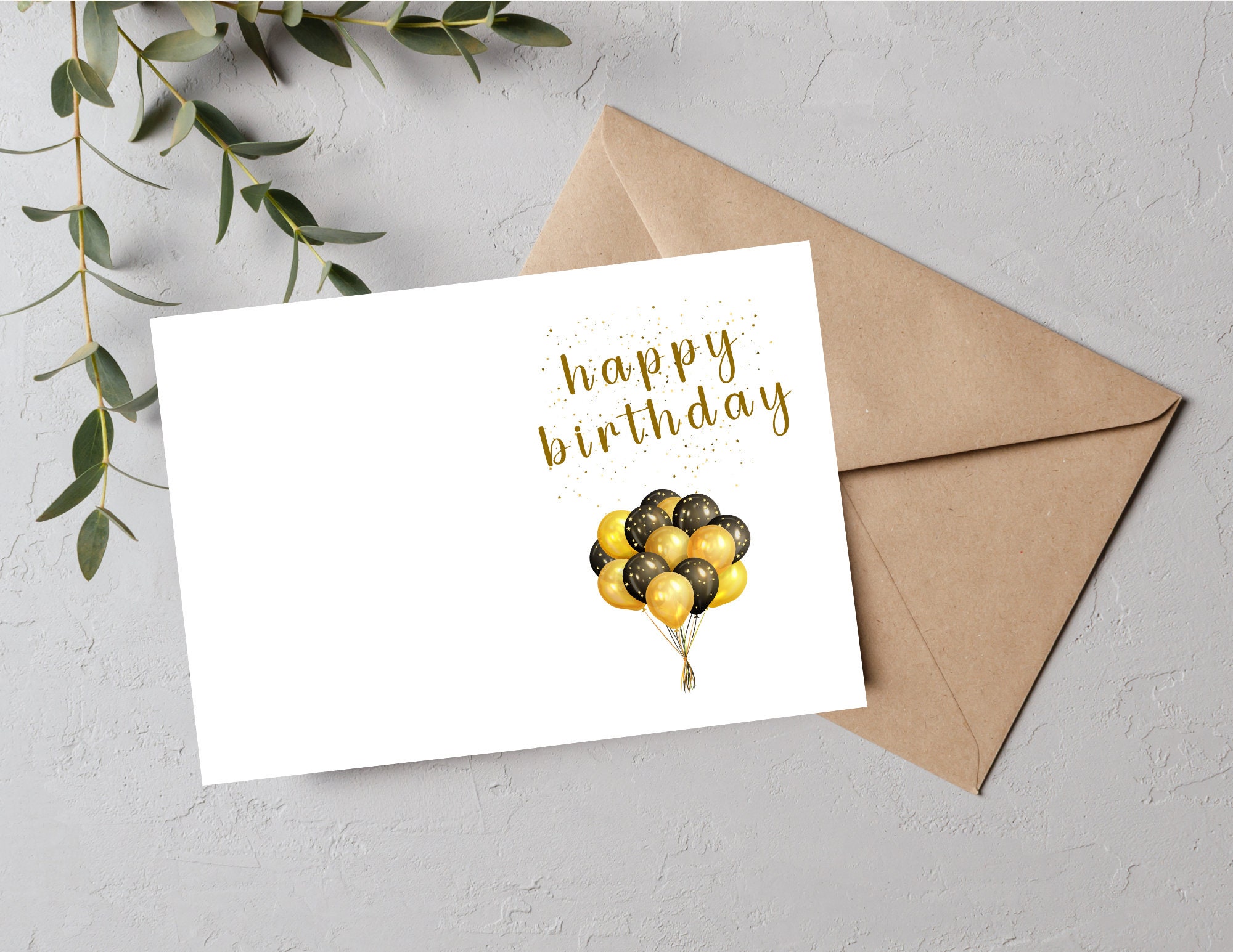 Printable Birthday Cards, Instant Download, Happy Birthday Greeting ...