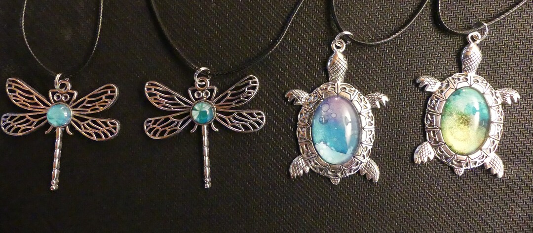 Turtle and Dragonfly Pendent Necklace’s - Etsy