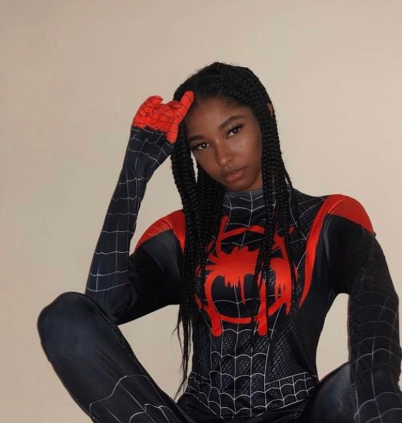 Miles Morales Old Version Cosplay, Halloween Women Spiderman Costume ...