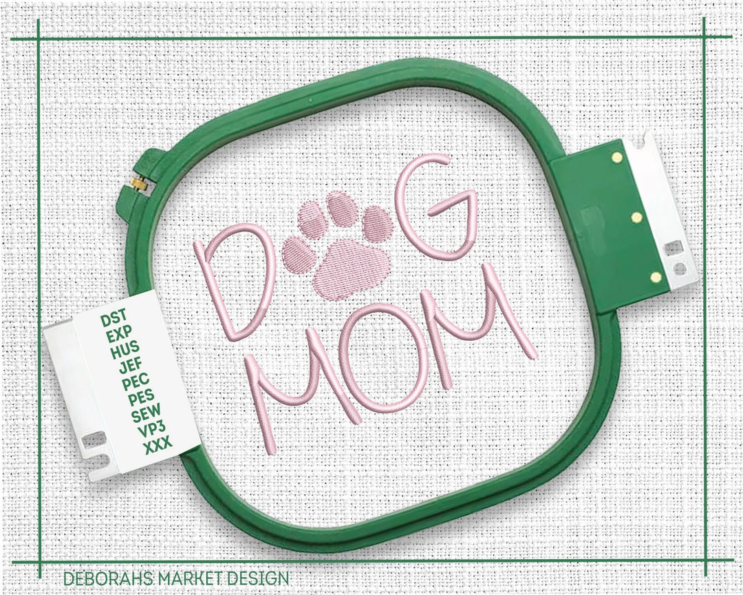 Dog Mom Embroidery Design: Paw Print, 5 Sizes (instant Download) - Etsy