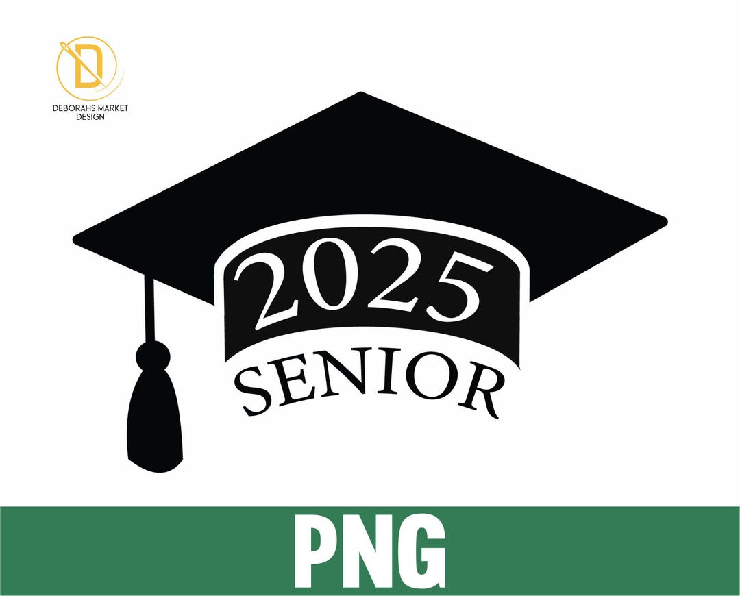 Class of 2025 Graduation Png, Senior Students Cute Graduation Cap Png ...