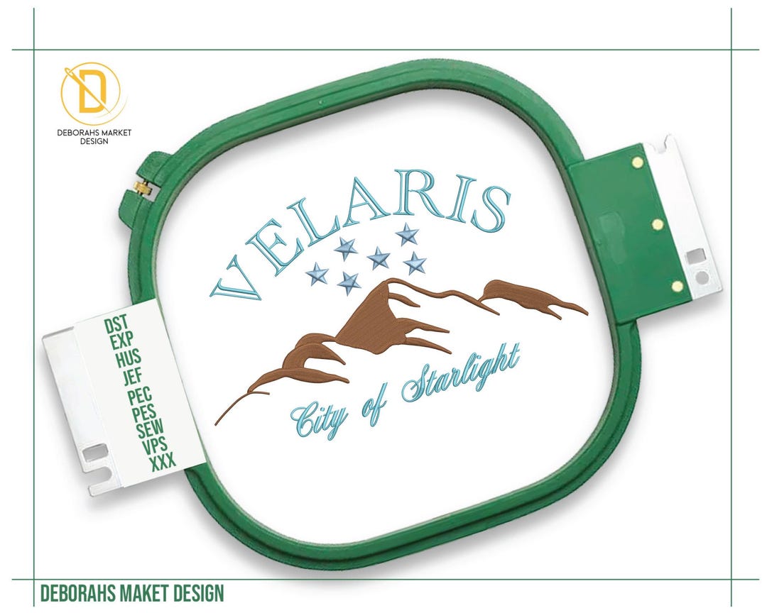 Velaris Embroidery, City of Stars Velaris Design Machine Embroidered ...