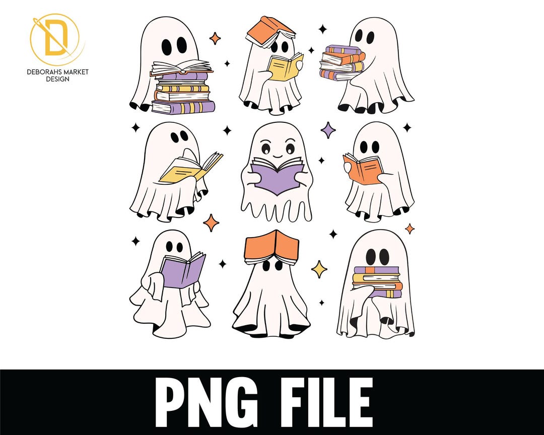 Ghost Book Reading Png, Halloween Cute Ghost Png, Teacher Png ...