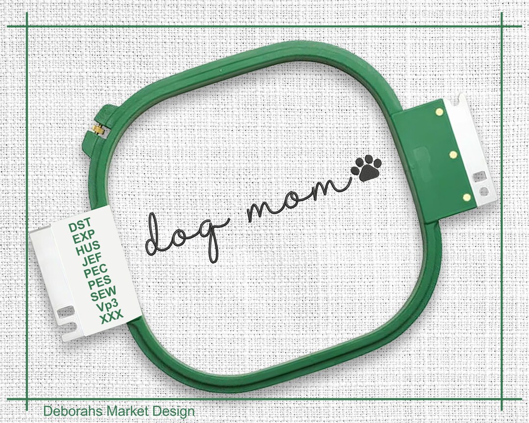 Dog Mom Embroidery Design, Paw Dog Mom Machine Embroidery Pattern ...