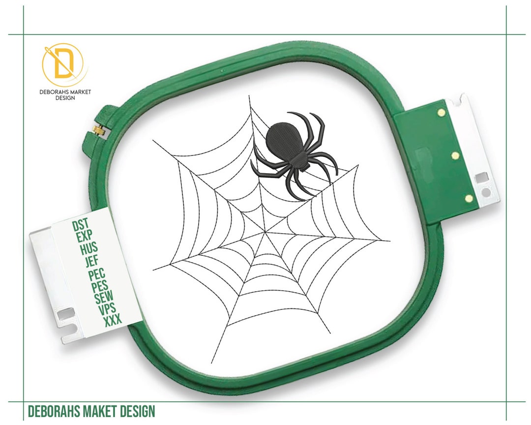 Machine Embroidery Spider Web, Spider Cobweb Design Embroidered Pattern ...