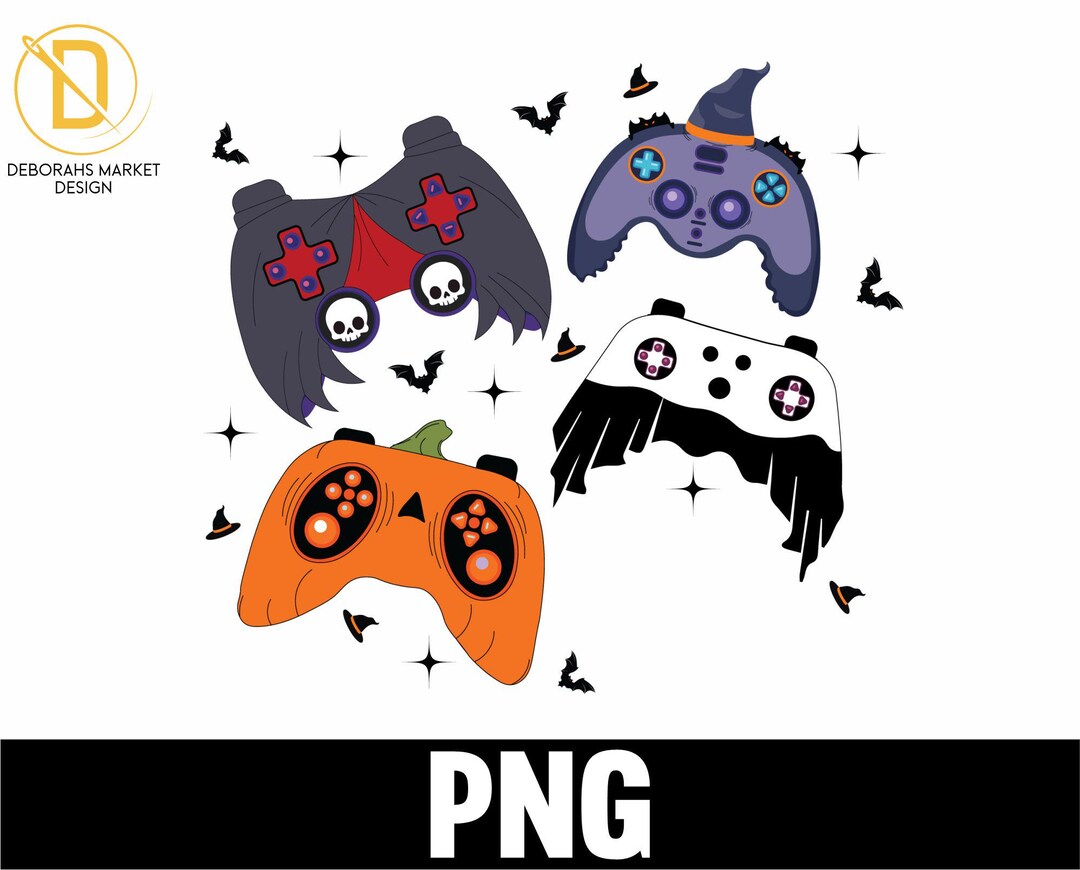 Halloween Gaming Controllers Png, Horror Spooky Controller Png Design ...