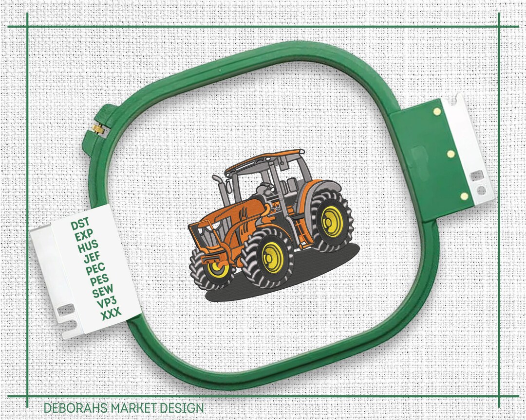 Tractor Machine Embroidery, Farming Tractor Toy Design Digital ...