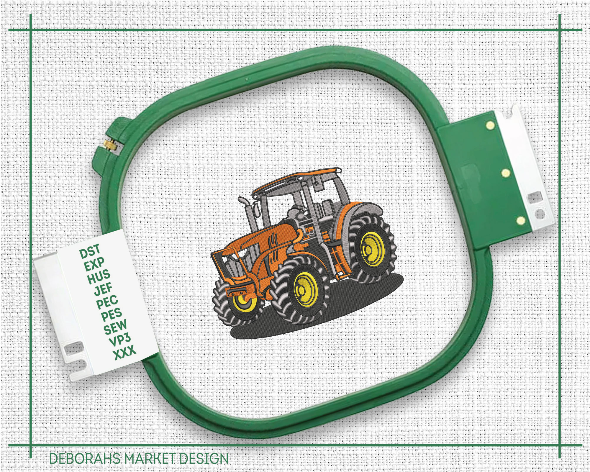 Tractor Machine Embroidery, Farming Tractor Toy Design Digital ...