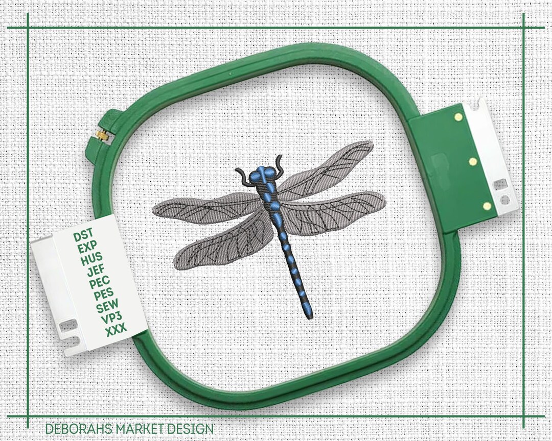 Dragon Fly Embroidery Design, Wildlife Insects Machine Embroidery ...