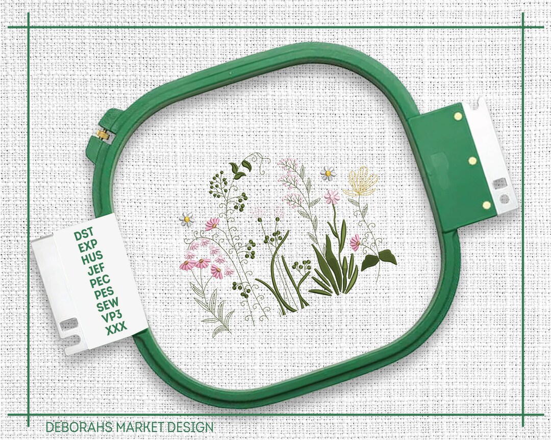 Botanical Flowers Embroidery Design, Paradise Fairy Flowers Dst Sew ...