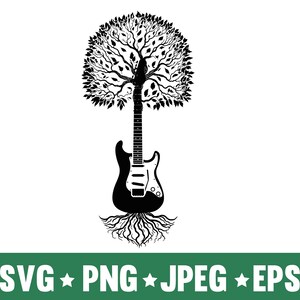 Acoustic Guitar Tree SVG, Music Png, Musical Instrument SVG, Cricut ...