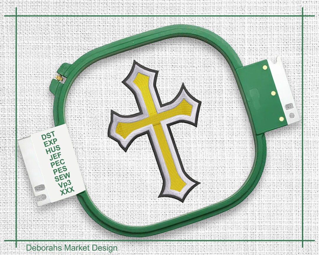 Christian Cross Embroidery Design, Baptism Mini Cross Machine ...