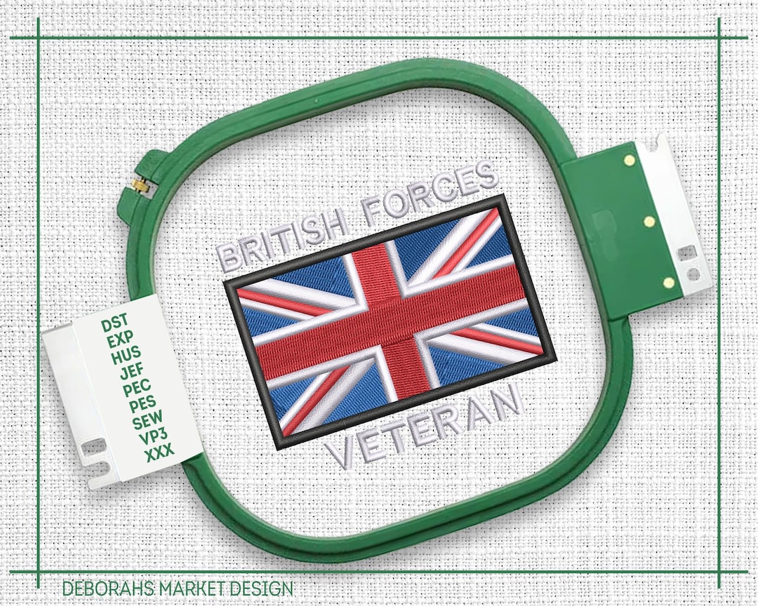British Flag Embroidery Design: United Kingdom Machine Embroidery ...
