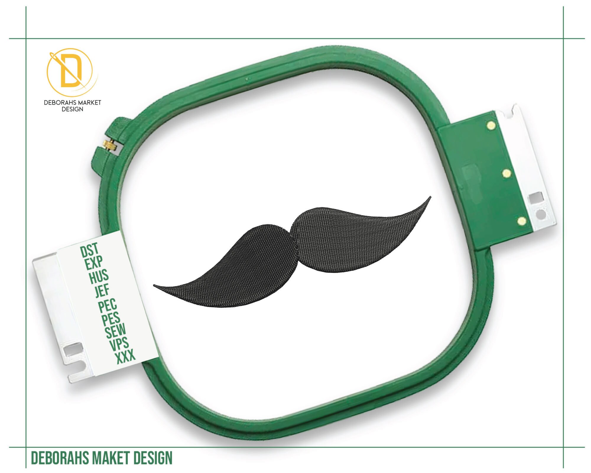 Dad Mustache Embroidery Design, Daddy Silhouette Mustache Machine ...