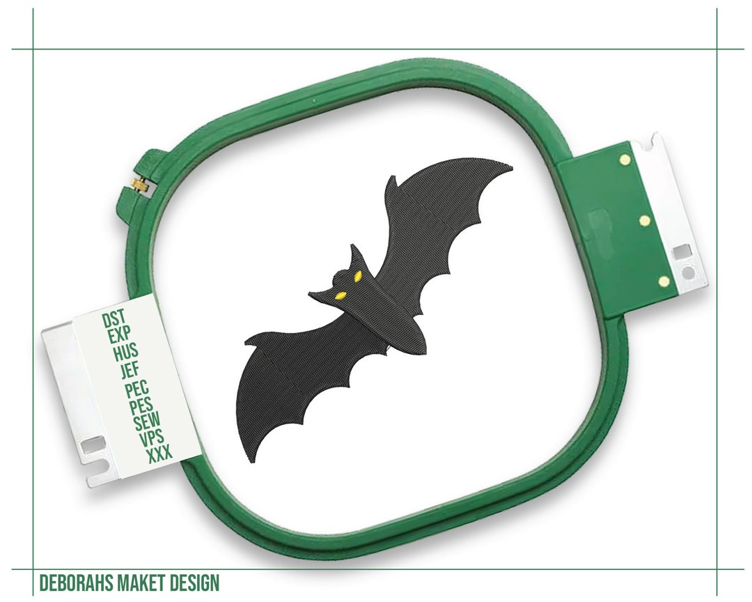 Flying Bat Embroidery, Mini Bat Machine Embroidery Design, Bat ...