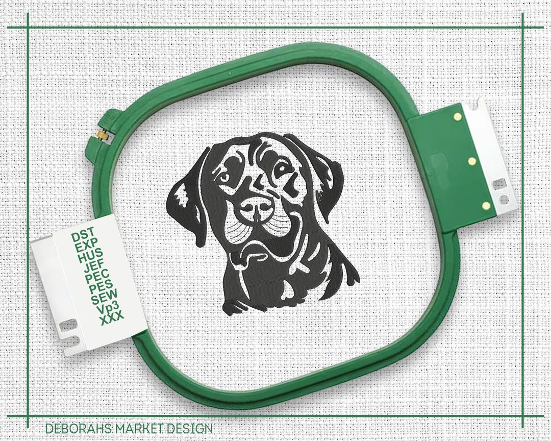 Labrador Retriever Embroidered Design, Aesthetic Dog Machine Embroidery ...