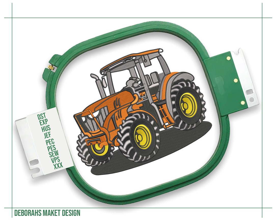 Tractor Machine Embroidery, Farming Tractor Toy Design Digital ...