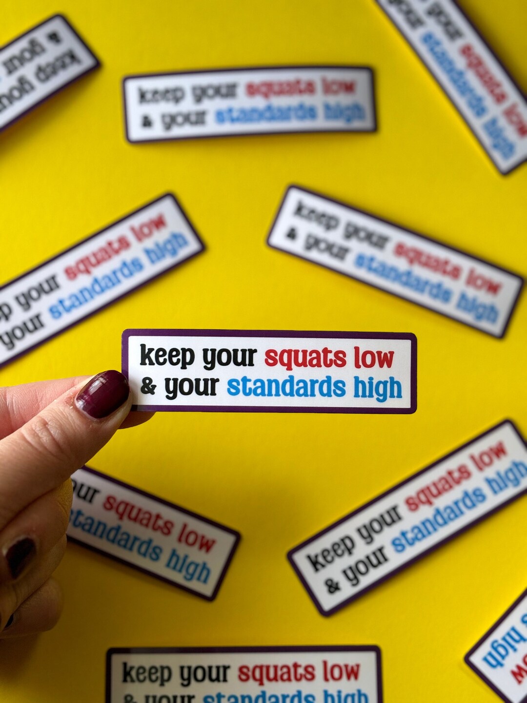 Keep Your Squats Low Sticker, Leg Day Sticker, Squat Sticker, Funny Gym ...