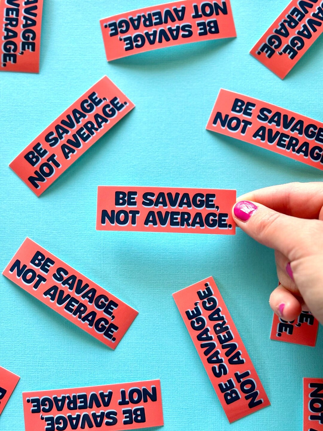 Be Savage Not Average Fitness Sticker Bold Workout Motivation for Water ...