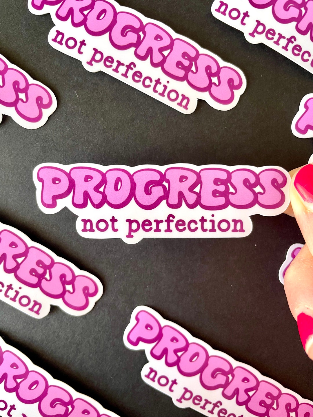 Progress Not Perfection Sticker Progress Over Perfection Sticker ...