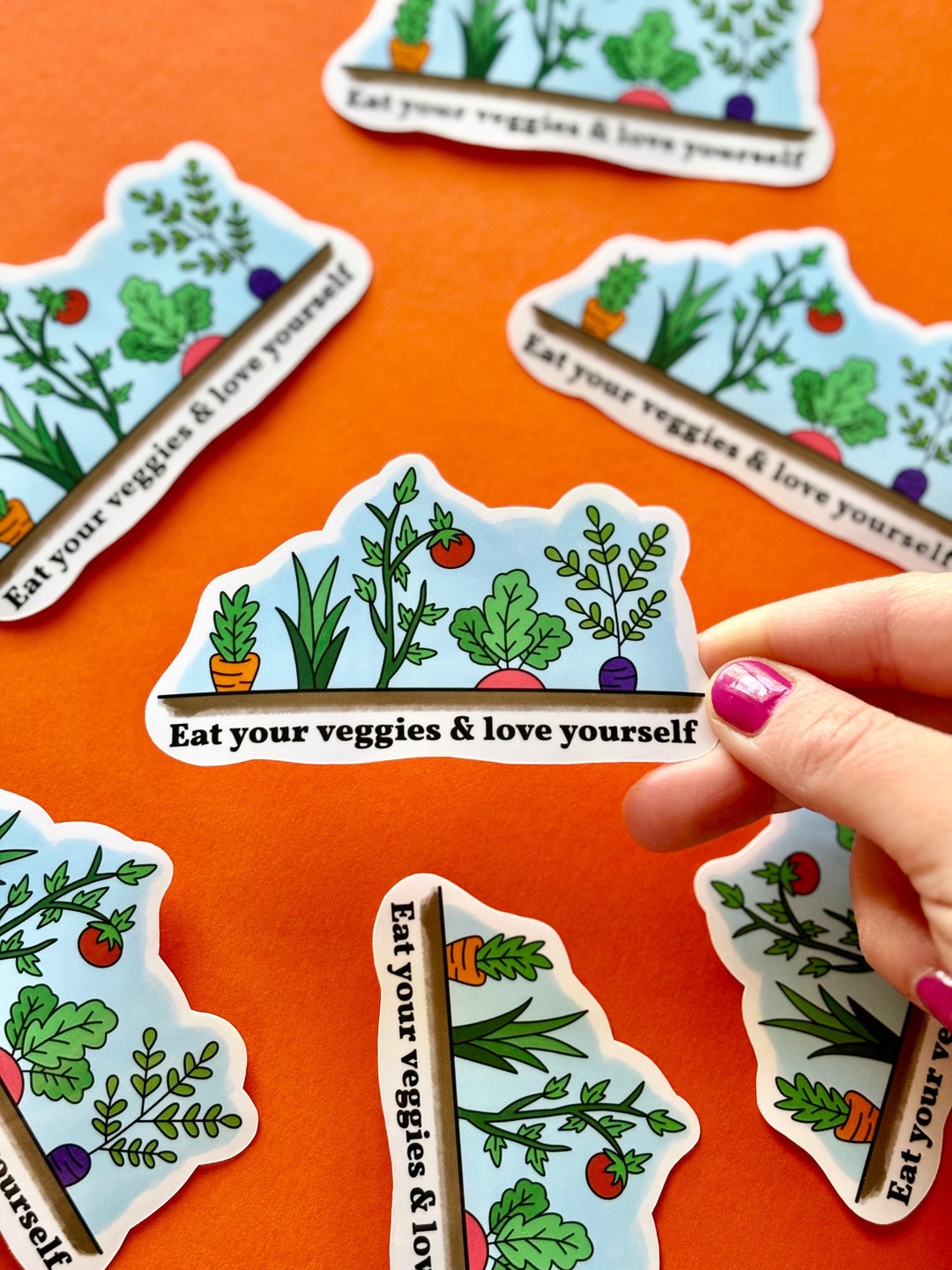 Eat Your Veggies Sticker Love Yourself Sticker Vegetable Garden Sticker ...