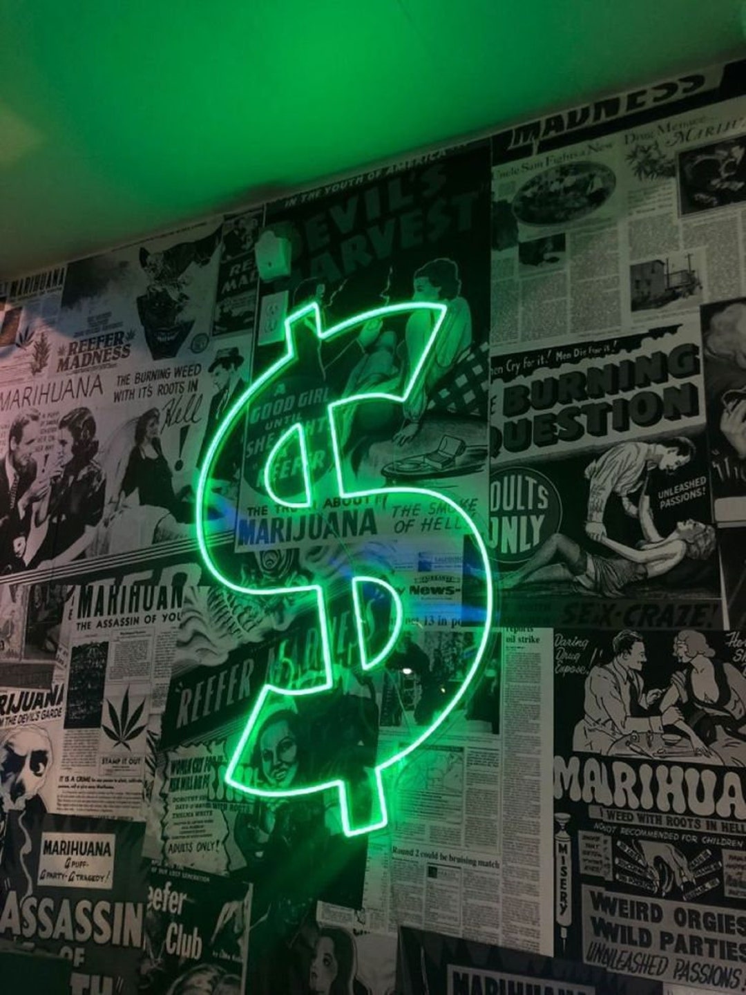 Neon Dollar - Etsy