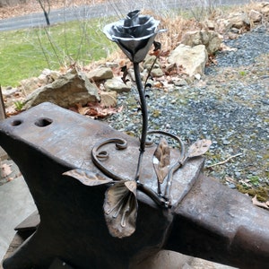 Steel Rose With Heart Base Platform - Etsy