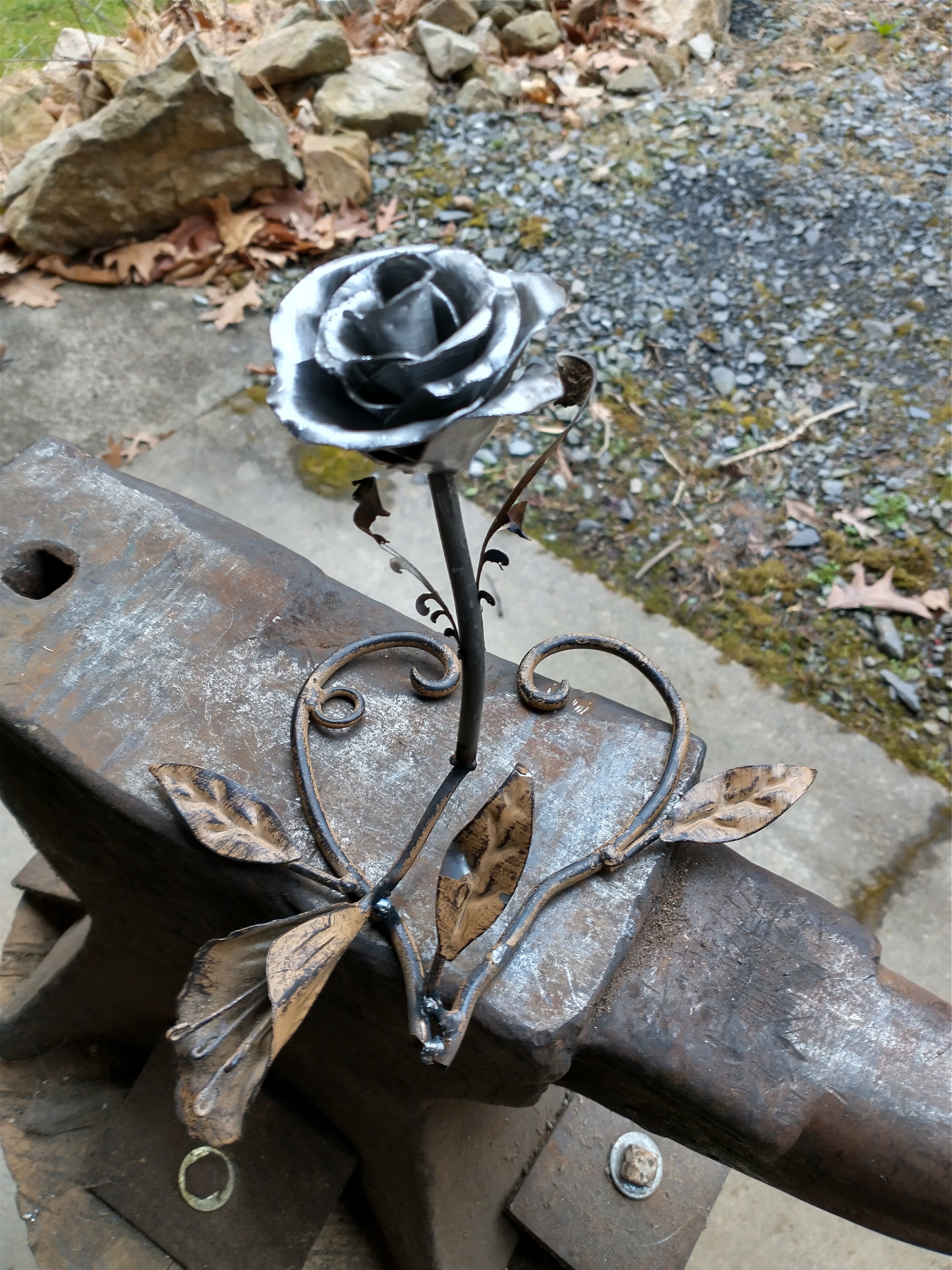 Steel Rose With Heart Base Platform - Etsy