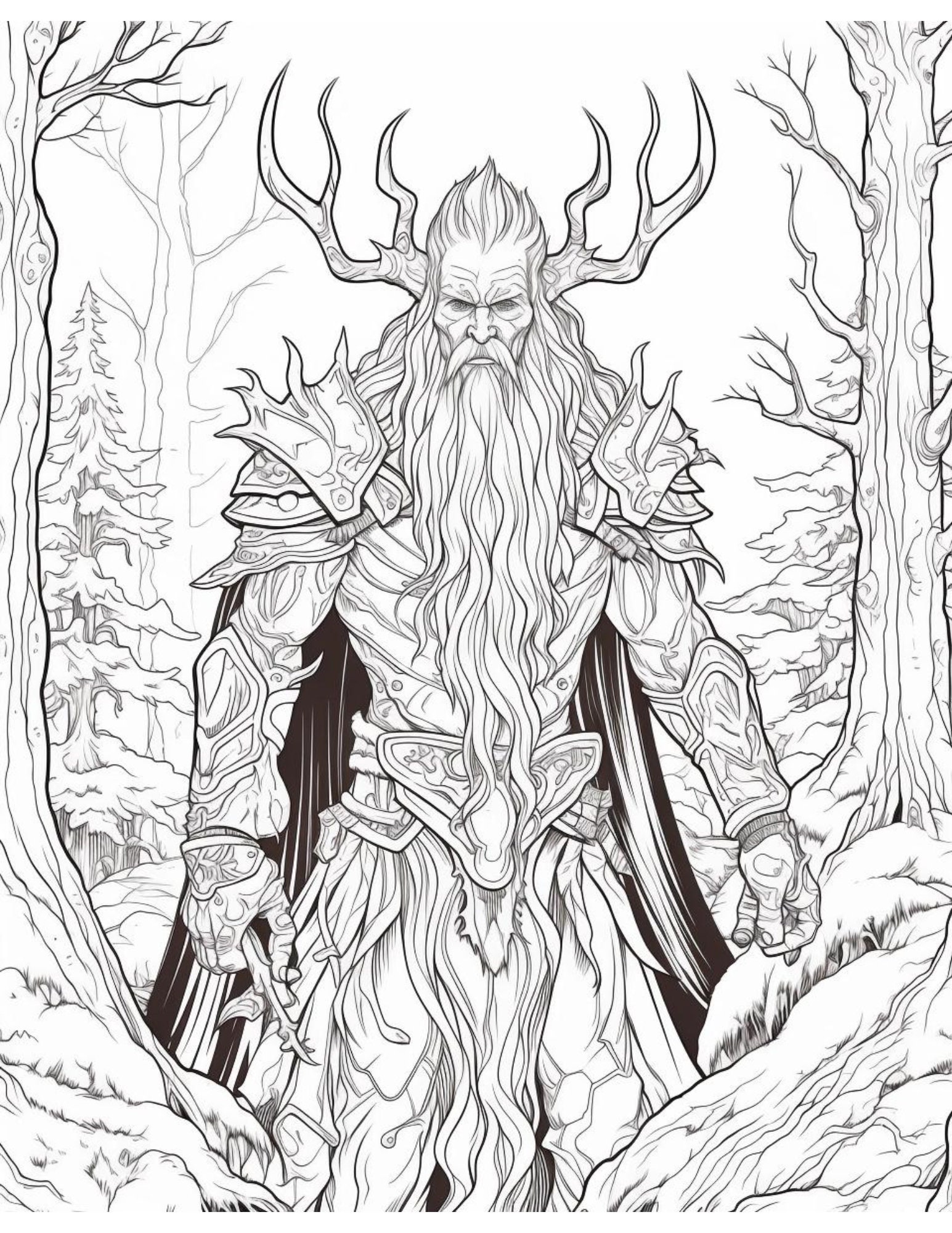 Mythical Realms: A Coloring Adventure - Printable Adult Coloring Pages ...