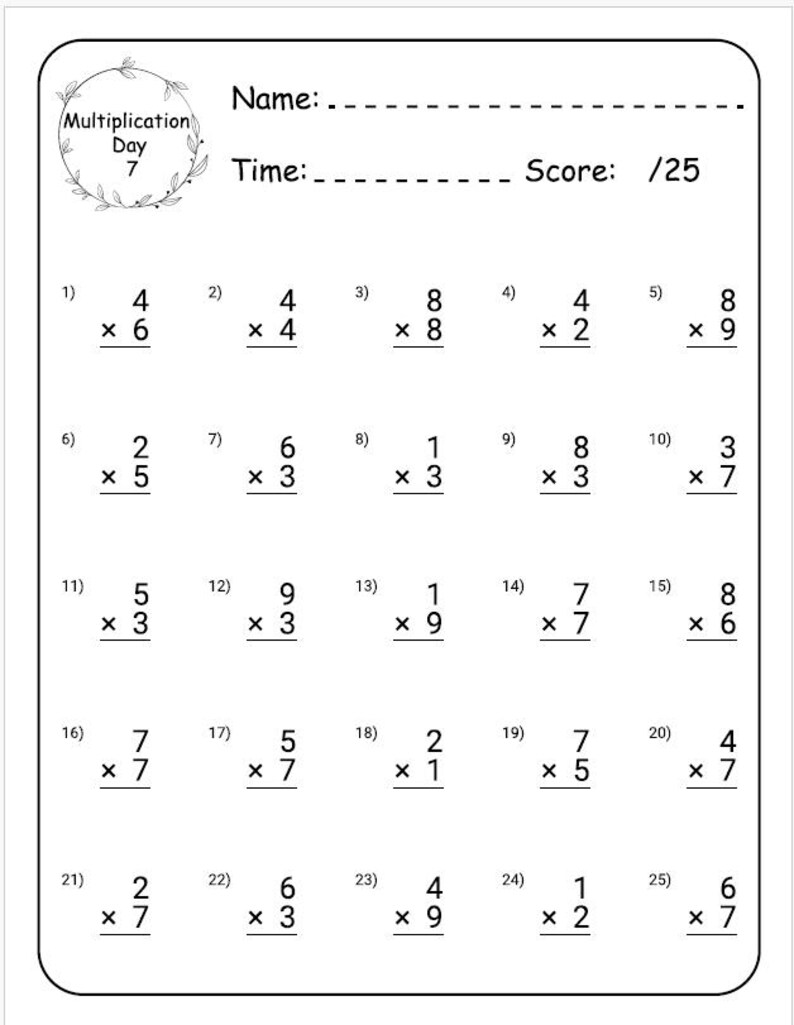 Fun Multiplication Workbook for Kids~ Math Practice ~for Ages 6-10~ 110 ...
