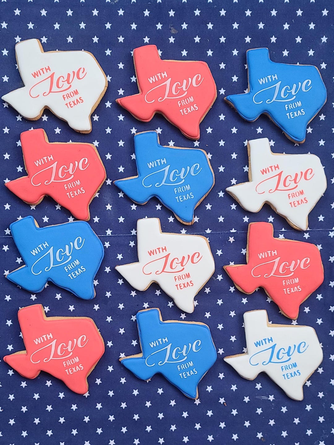 Texas State Sugar Cookies: Lone Star Party Favors - Etsy
