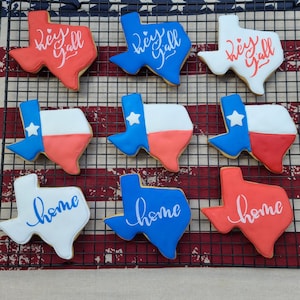Texas State Sugar Cookies - Custom Party Favors - Etsy