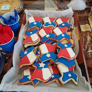 Texas State Sugar Cookies - Custom Party Favors - Etsy