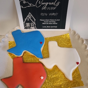 Texas State Sugar Cookies: Lone Star Party Favors - Etsy
