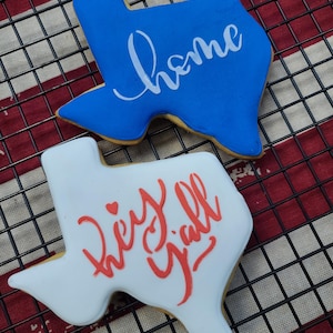 Texas State Sugar Cookies: Lone Star Party Favors - Etsy