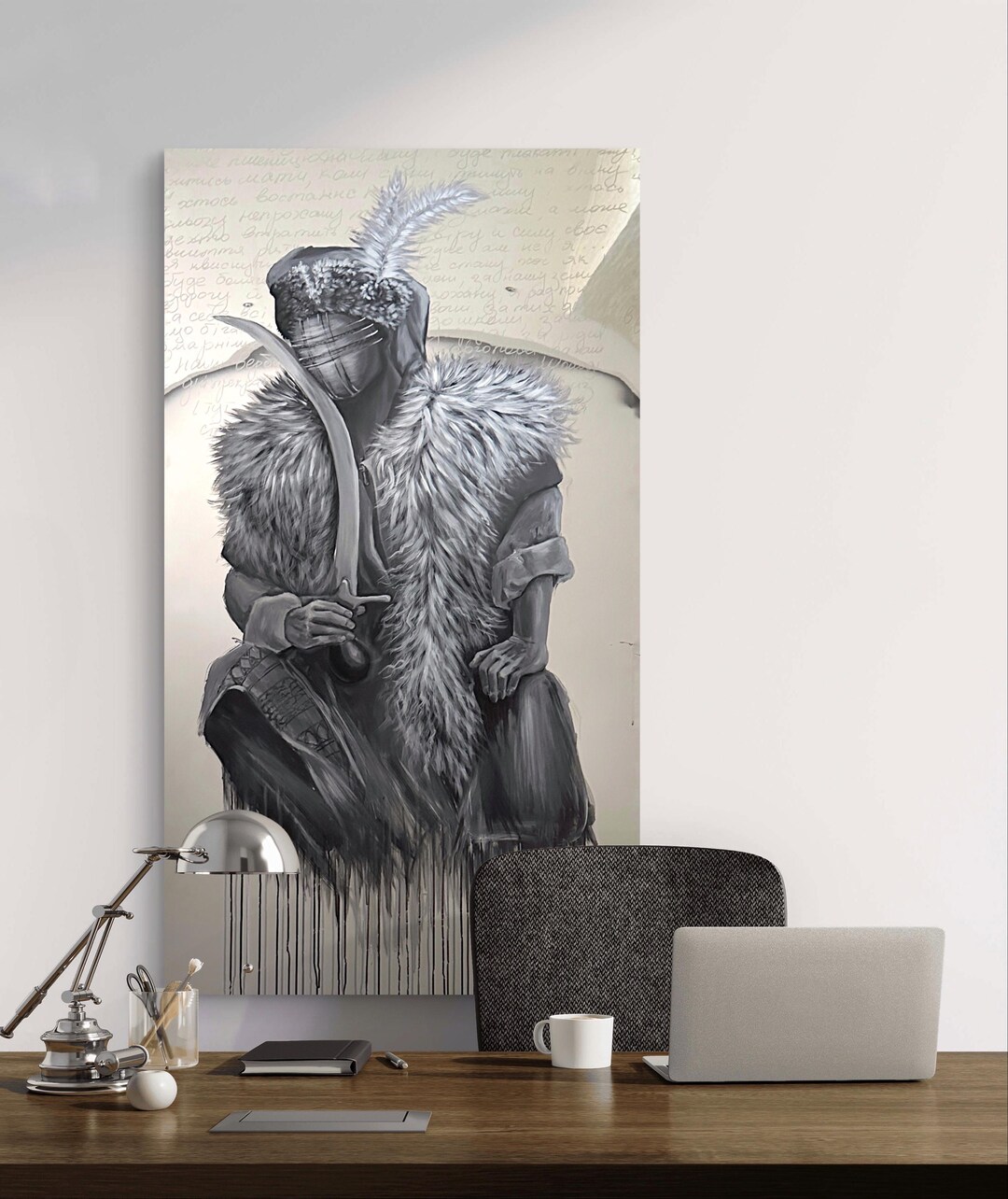 Ukrainian Cossack Sirko - Silver Large Luxury Wall Decor - Original ...