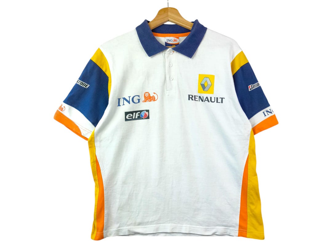Vintage Renault ING Formula One F1 Team Motorsports Rare Pit Crew Polo ...