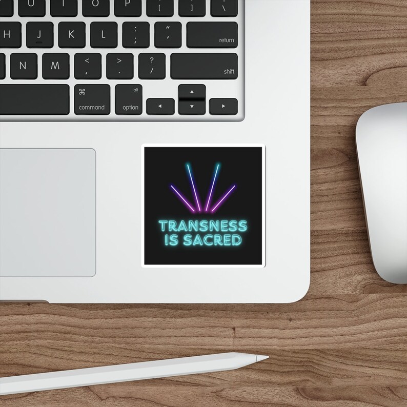 Transness is Sacred Sticker, Neon Sticker, Queer Sticker, 90s Sticker ...