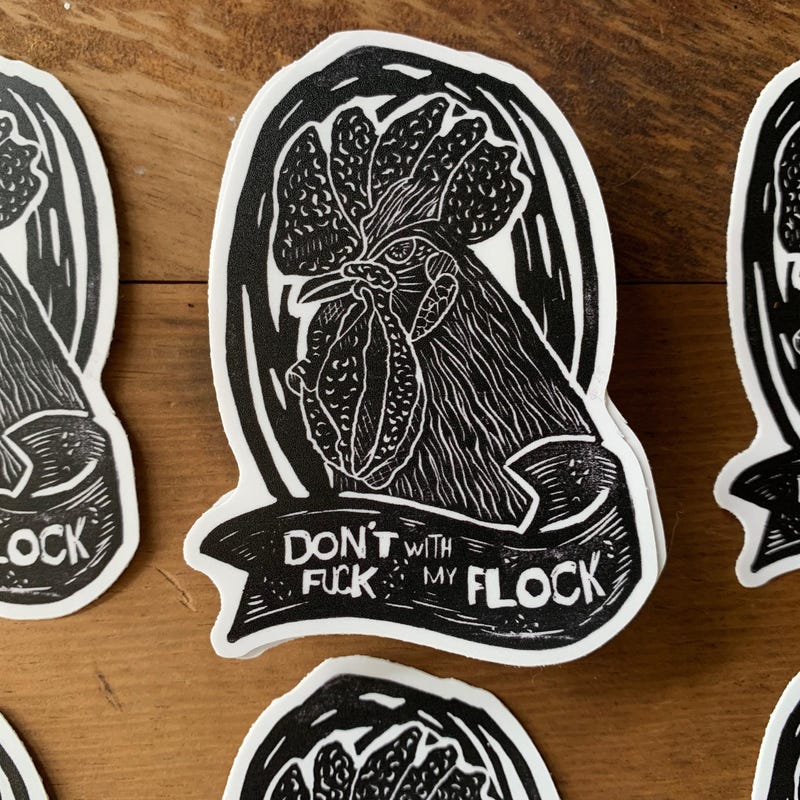 Flocked Stickers - Etsy