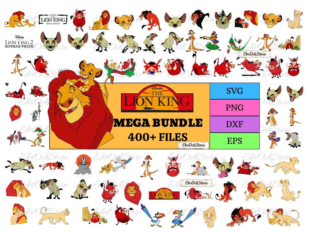 Paquete SVG del Rey León, Archivos SVG del Rey León, Simba Svg, Svg en ...