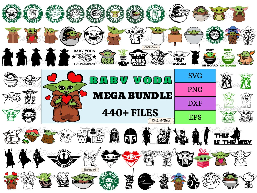 Baby Yoda Svg Bundle, Baby Yoda Svg Files for Cricut, Grogu svg for ...