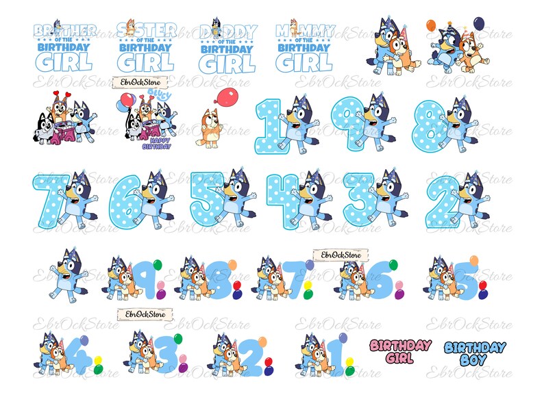 Bluey Svg, Bluey SVG Files, Bluey Png, Bluey Party, Archivos Svg, Png ...