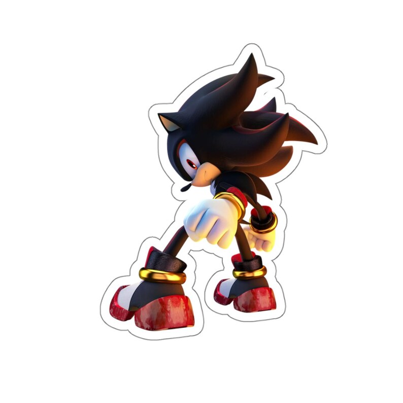 Shadow the Hedgehog Vinyl Sticker, Kiss-cut Custom Stickers, Durable 3M ...