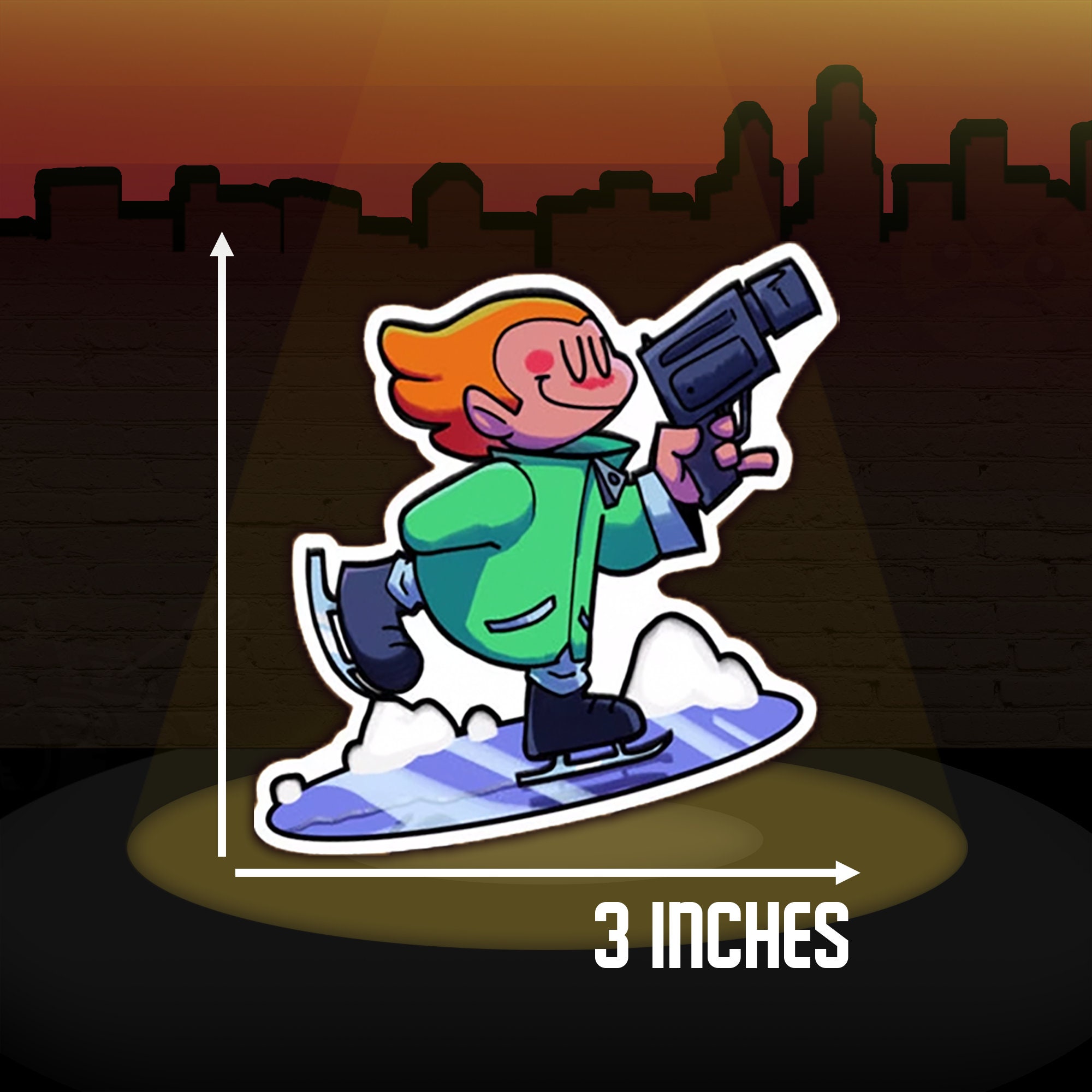 POSTBOY Pico Ice-skating Uzi MAC-10 (winter) Sticker - Etsy